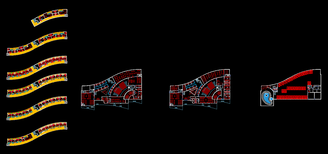 Kaslik Workshop | Curved Hotel Plans with Pool and Landscape