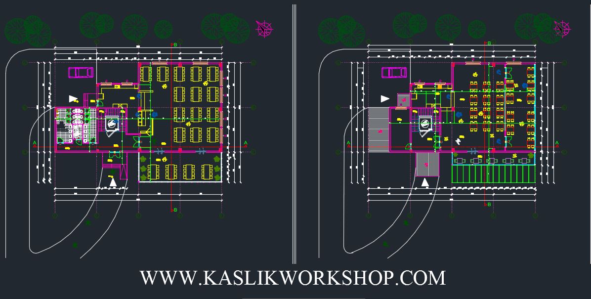 Kaslik Workshop | Restaurant Plan 2D Project