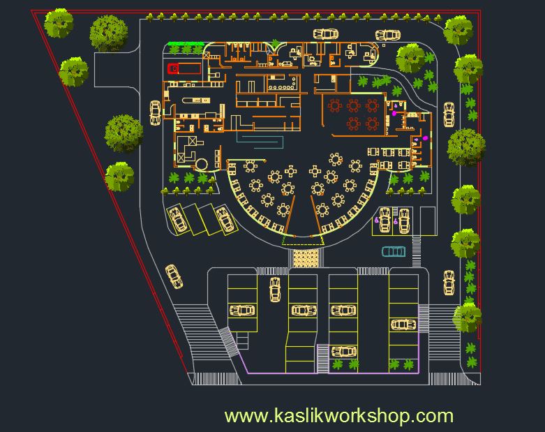 Kaslik Workshop | Restaurant Plan Project 2D